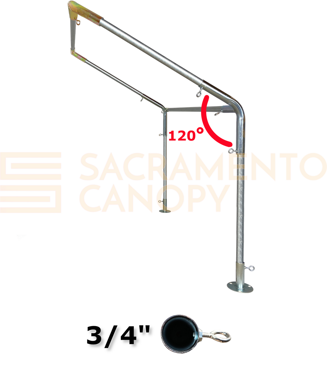 10' Wide Wall Mounted High Slope Awning Canopy Kits – Sacramento Canopy
